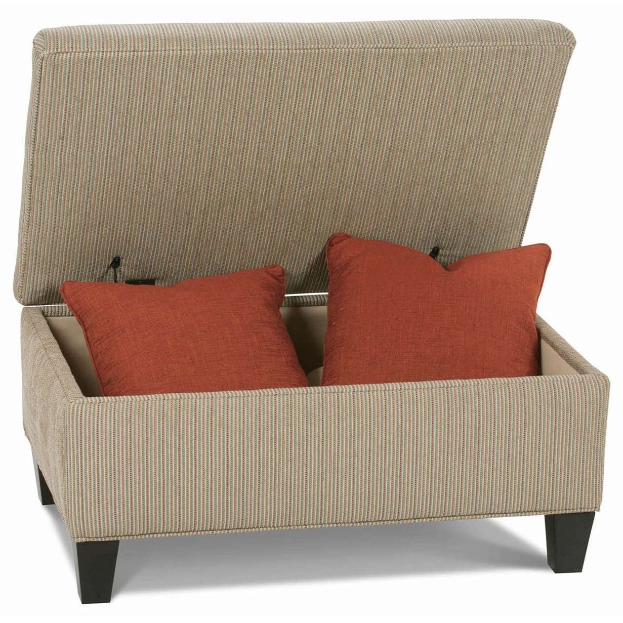 Rowe Chairs and Accents F33-000 Hess Rectangular Storage Ottoman | Belfort Furniture | Ottomans